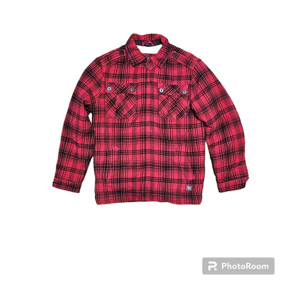 Fox Riders Co. | Jackets & Coats | Fox Riders Co Red Plaid Zip Up ...